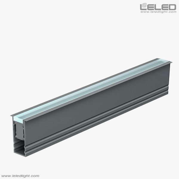 LED linear inground lights with Seamless Recessed Floor, Ground Outline ...