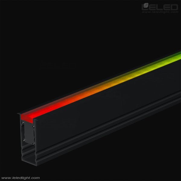 LED linear inground lights with Seamless Recessed Floor, Ground Outline ...